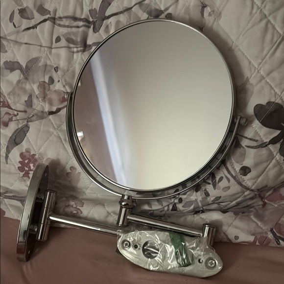 Bath | Silver Vanity Mirror With Adjustable Arm And Swivel Mechanism ...